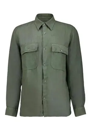 120% Lino Long-sleeve Shirt - Green
