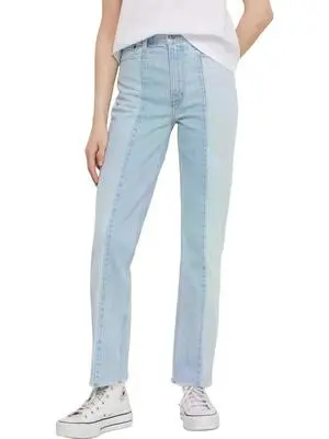 Abercrombie Paneled Frayed Jeans - Blue