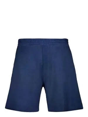 120% Lino Elasticated-waistband Shorts - Blue