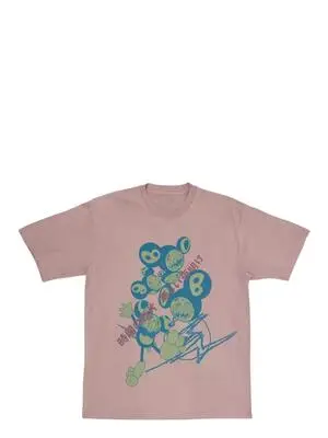 TRAVIS SCOTT X Fragment X Takashi Murakami Round-neck T-shirt - Pink