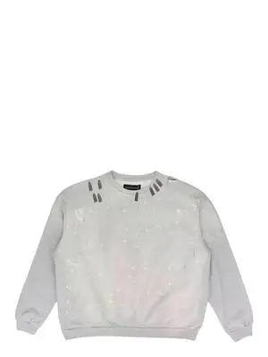 WHO DECIDES WAR Arched Collage Crewneck Sweater - Grey