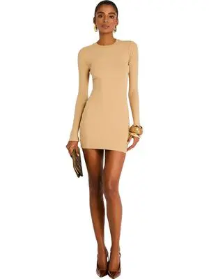 SEROYA Lauren Mini Dress - Beige