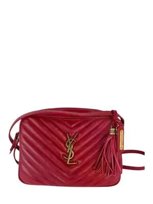 Saint Laurent Lou Camera Tassel-detail Cross-body Bag - Red