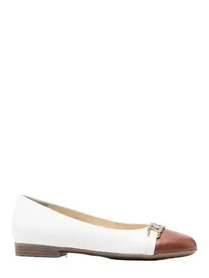 ARA Chain-link Detail Ballet Flats - White