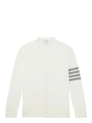 Thom Browne Striped Wool Cardigan - White