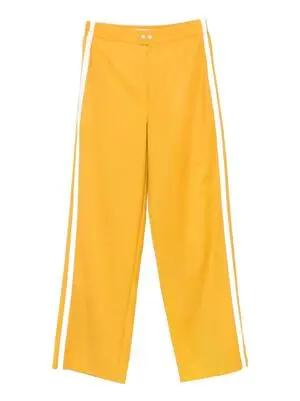 6397 Striped Wide-leg Trousers - Yellow