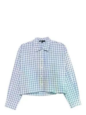 MAJE Checked Cropped Shirt