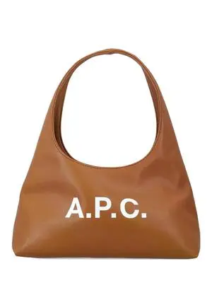 A.p.c. Ninon Mini Bag With Logo Lettering - Brown