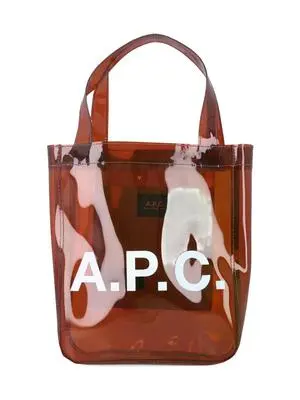 A.p.c. Lou Logo Tote Bag - Brown