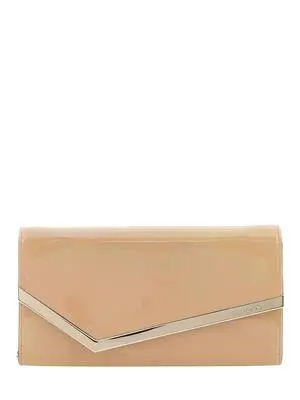 JIMMY CHOO Emmie Leather Clutch Bag - Neutrals