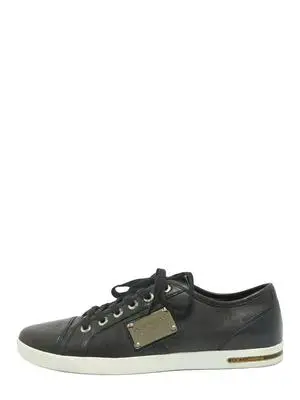 Dolce & Gabbana Leather Lace-up Sneakers - Black