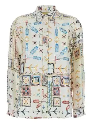 Momoni Patterned Shirt - Neutrals