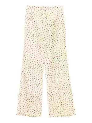 Sandro Floral-print Palazzo Pants - Neutrals