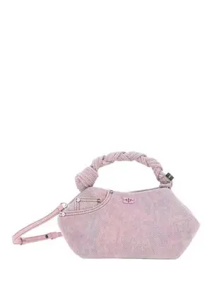 GANNI Mini Bou Denim Tote Bag - Pink