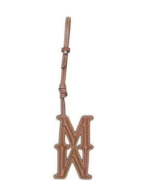 Max Mara Leather Bag Charm - Brown