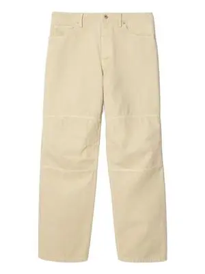 Burberry Cotton Canvas Workwear Trousers - Tundra White