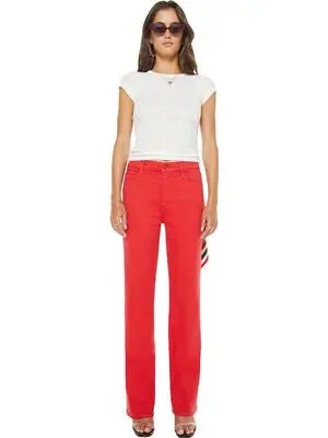 MOTHER The Kick It Tango Trousers - Red