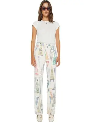 MOTHER The Maven Sneak Pep Rally Pants - White
