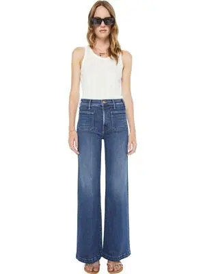 MOTHER The Hustler Roller Patch Pocket Jeans - Blue