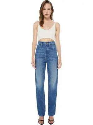 MOTHER Snacks! The Tippy Top Utensil Sneak Jeans - Blue