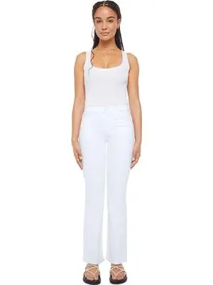 MOTHER Petites The Lil Kick It Jeans - White