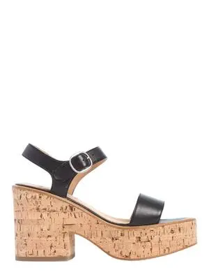Gabriela Hearst Sardis Nappa Leather Platform Sandals - Black