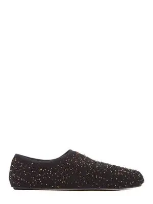 Gabriela Hearst Callie Knit Ballerina Flats - Black/gold