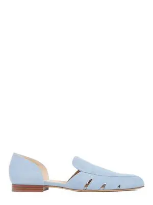 Gabriela Hearst Rory Suede Flat Shoes - Stone Blue