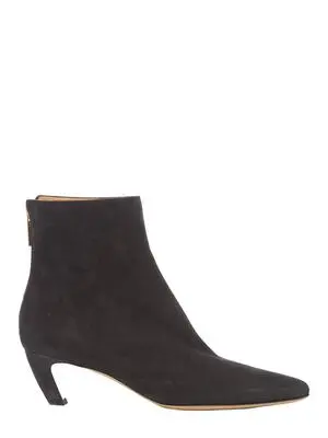 Gabriela Hearst Clayton Suede Ankle Boots - Dark Grey