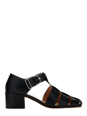Gabriela Hearst Lyle Nappa Leather Block Heel Pumps - Black