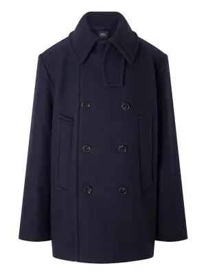 A.p.c. Wool-flannel Blouson Jacket - Blue