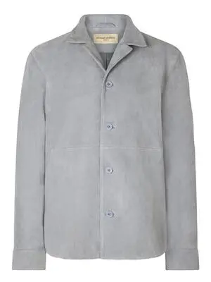 Officine Générale Julien Suede Overshirt - Gray