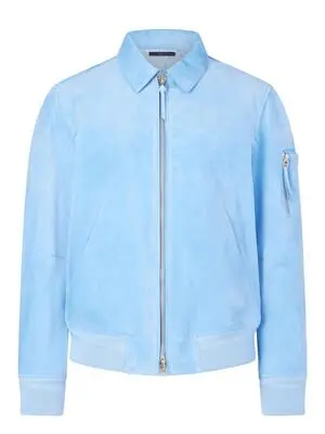 TOM FORD Suede Bomber Jacket - Blue