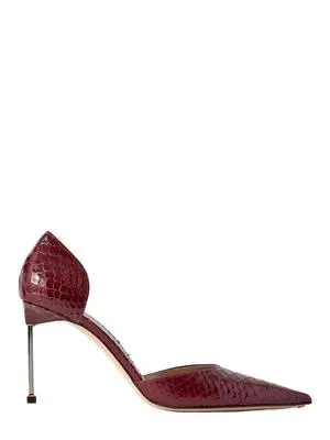 TOM FORD Snake-effect Leather D'orsay Pumps - Red