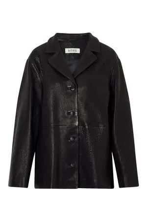 RÓHE Paneled Textured-leather Jacket - Black