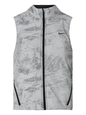 Nike Swift Rubber-trimmed Padded Shell Vest - Silver