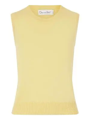 Oscar De La Renta Wool Tank - Yellow