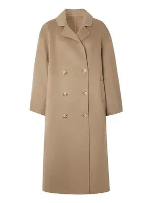 Loulou De Saison Borneo Double-breasted Wool And Cashmere-blend Coat - Brown