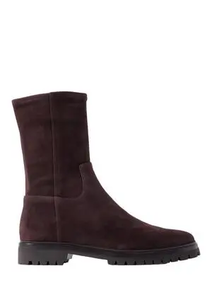 LOEFFLER RANDALL Danny Stretch-suede Ankle Boots - Brown