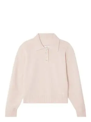 Loulou De Saison Homere Embroidered Cashmere Sweater - Pink