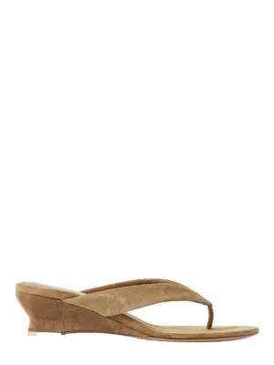 Le Monde Beryl Suede Wedge Sandals - Brown