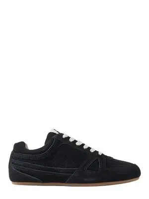 Isabel Marant Senny Perforated Suede Sneakers - Black