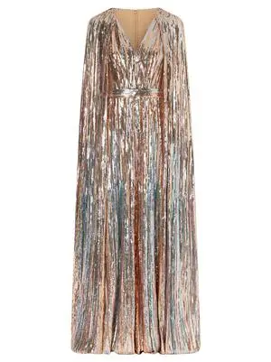 Elie Saab Cape-effect Sequined Tulle Gown - Pink
