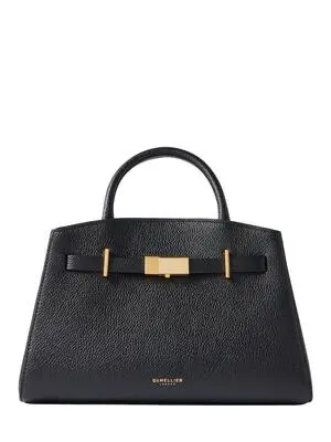 DEMELLIER The Hudson Small Textured-leather Tote - Black