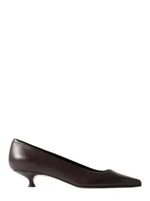 AeydĒ Cari Leather Pumps Dark Brown