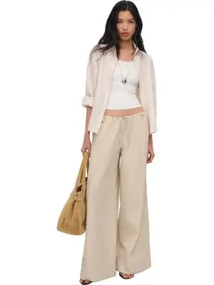 REFORMATION Zian Low Rise Pant - Ivory