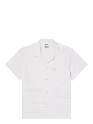 BODE Chamomile Camp-collar Logo-embroidered Cotton-poplin Shirt - White