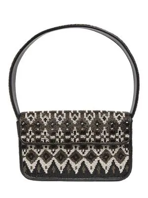 Staud Beaded Tommy Shoulder Bag - Brown