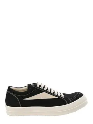 Rick Owens Scarpe Denim Vintage Sneakers - Black