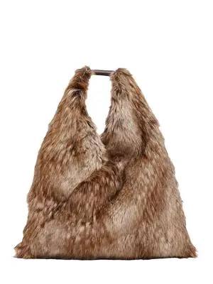 MAISON MARGIELA Faux Fur Japanese Handbag - Brown